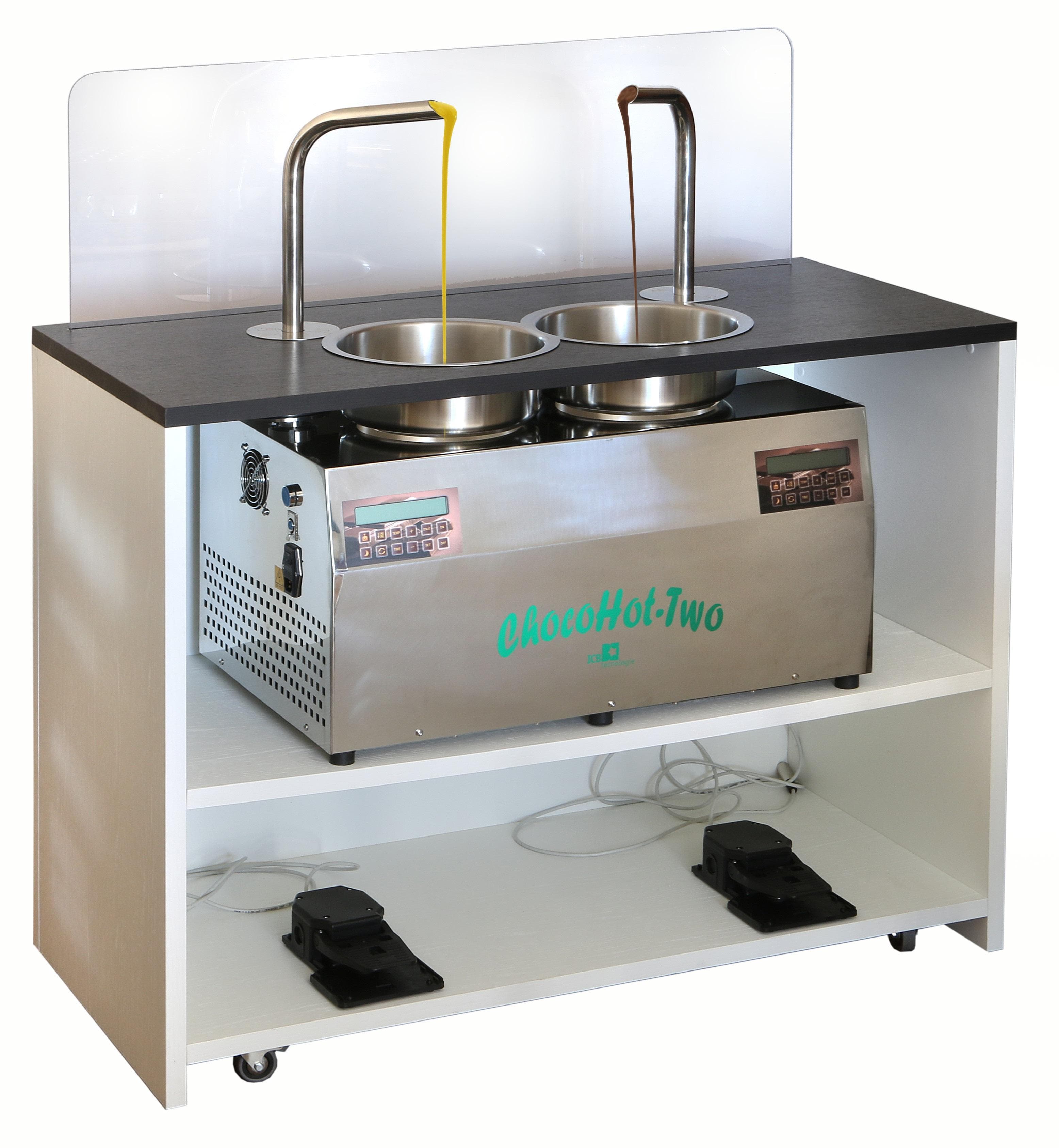 Fontana cioccolato e colatrice da banco doppia Chocohot - ICB Tecnologie